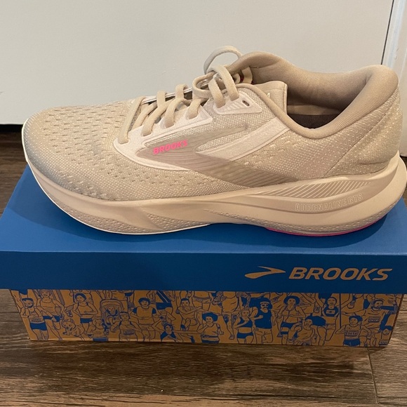 Brooks | Shoes | Brooks Womens Adrenaline Gts 24 Cream And Pink | Poshmark